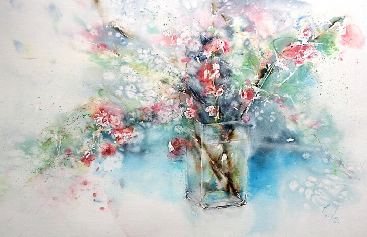 Bouquet De Mon Jardin, Peinture par Muriel Mougeolle | Artmajeur