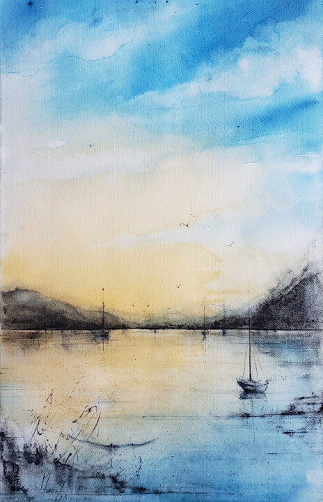 Marine X, Peinture par Muriel Mougeolle | Artmajeur