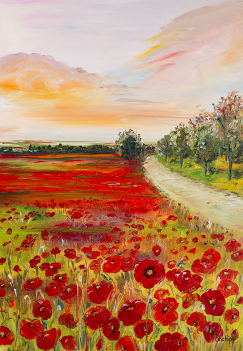 Poppy Fields Painting