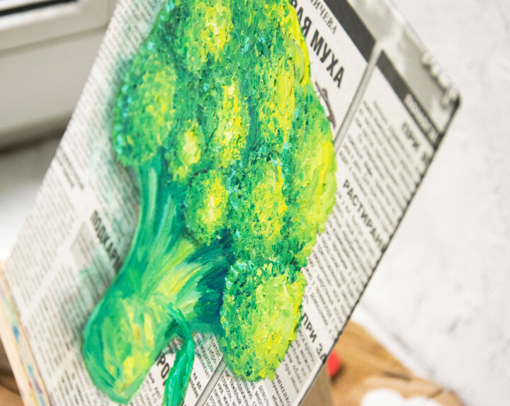 Vegetable Painting Broccoli Original New, Peinture par Oksana ... Vegetable Painting Broccoli Original New, Peinture par Oksana ...