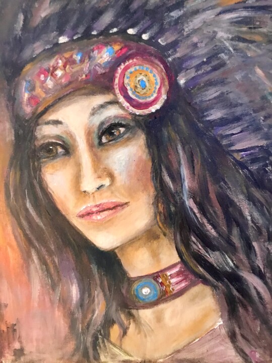 Beautiful Native American Indian Women Paintings