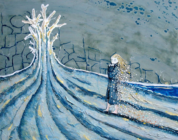 Con Frio De Invierno, Pintura por Raquel Moron Quesada | Artmajeur