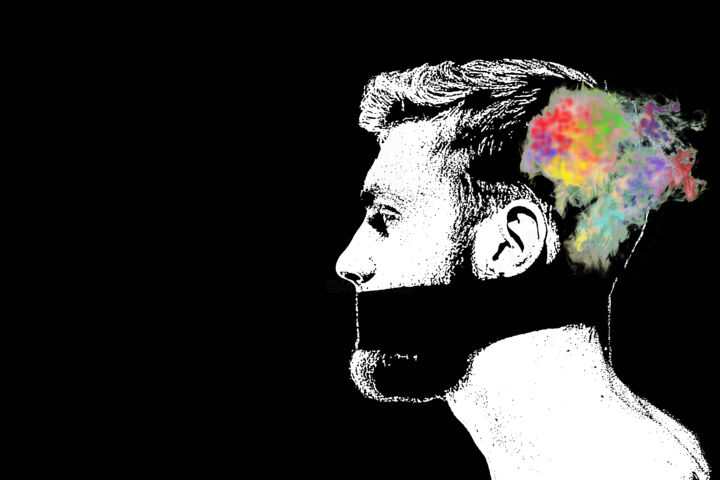 Introvert, Digital Arts by Ricevally | Artmajeur