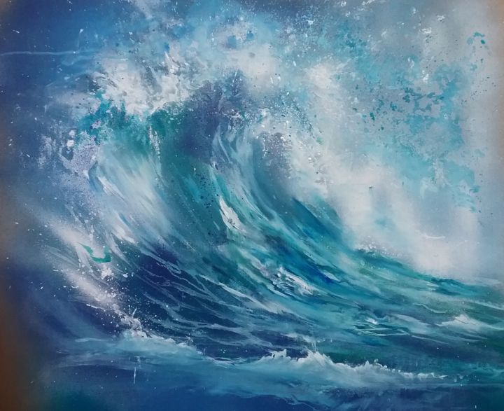 Étude De Vague, Peinture par Roselyne Rollant (rose) | Artmajeur Étude De Vague, Peinture par Roselyne Rollant (rose) | Artmajeur