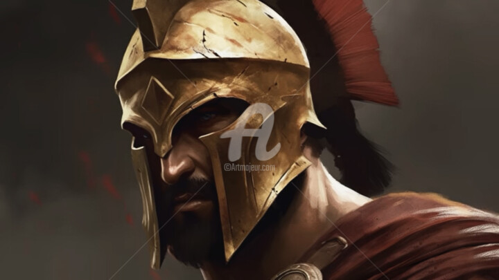 Leonidas, The Legendary King Of Sparta, 数字艺术 由Vasiliki Trocheila ...