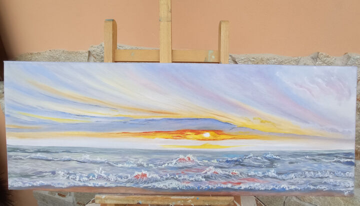 Miami Beach Painting Ocean Painting Orig, Painting by Viktoriya Filipchenko | Artmajeur