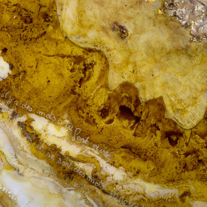 "Les Mots Qui Fon Vivre, De Paul Eluard", Peinture par Yannick Bernard | Artmajeur